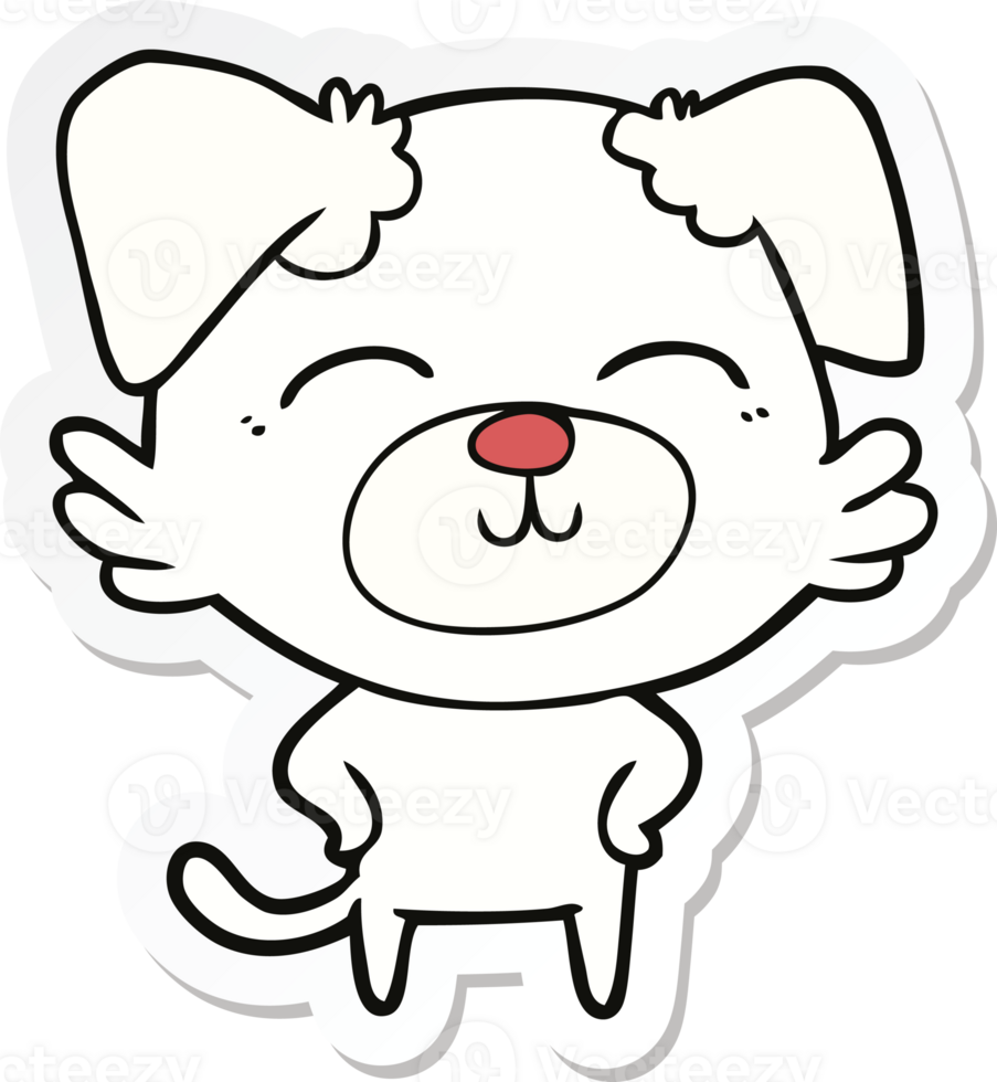 Adesivo De Um Cachorro De Desenho Animado 44960604 Png