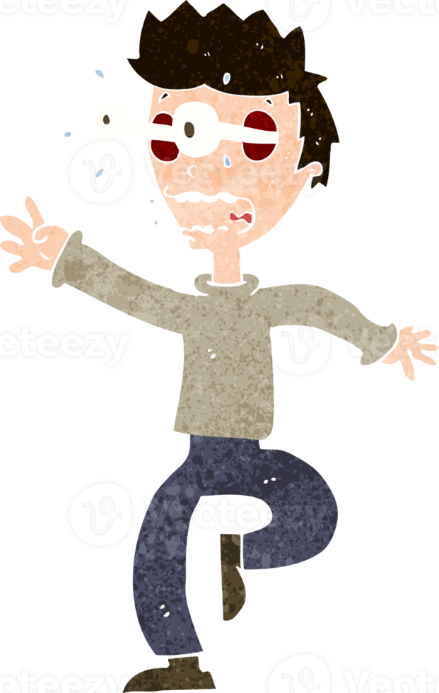 Cartoon Terrified Man With Eyes Popping Out 44962213 Png