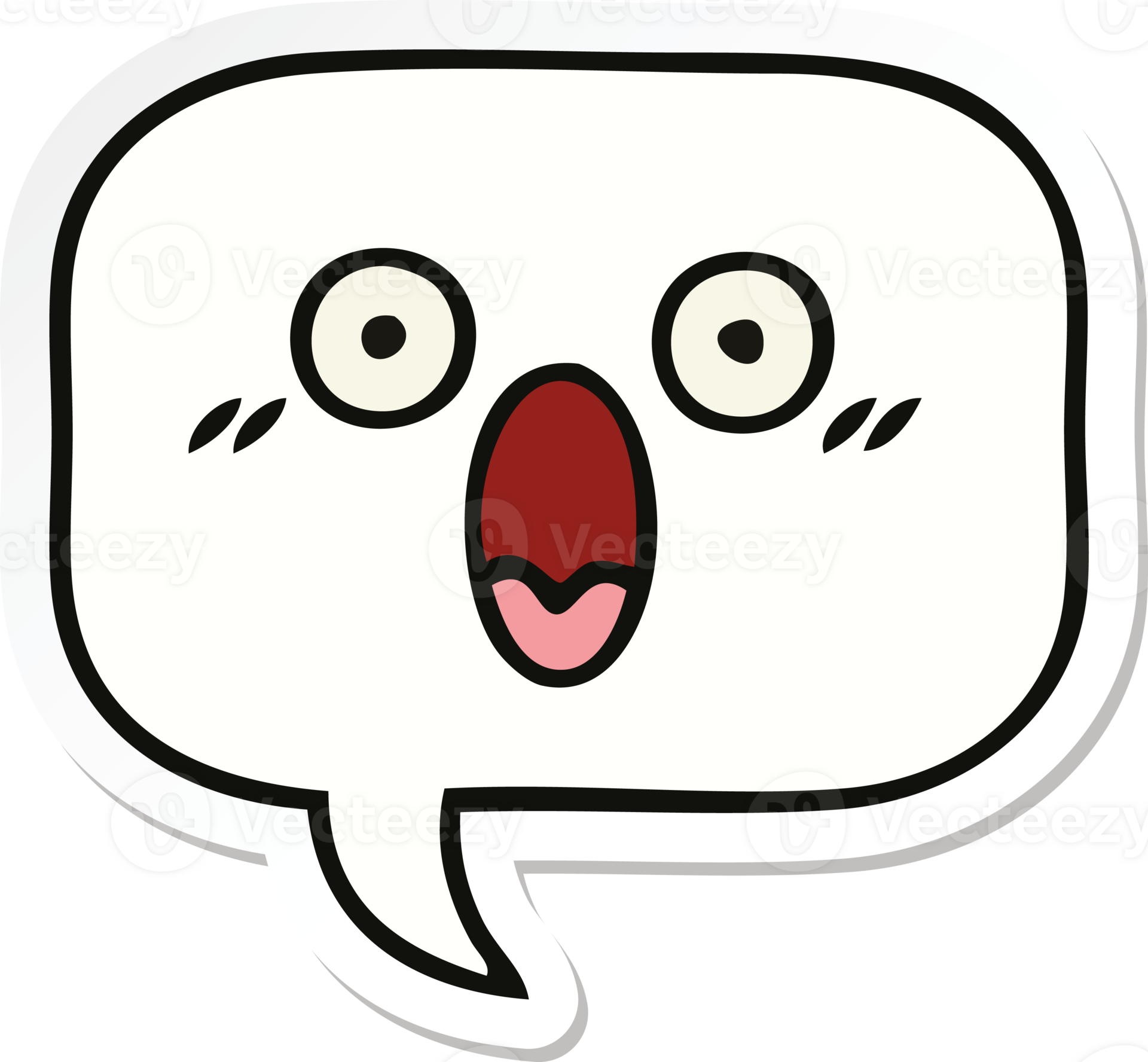 sticker of a cute cartoon speech bubble 44964974 PNG sticker of a cute cartoon speech bubble 44964974 PNG