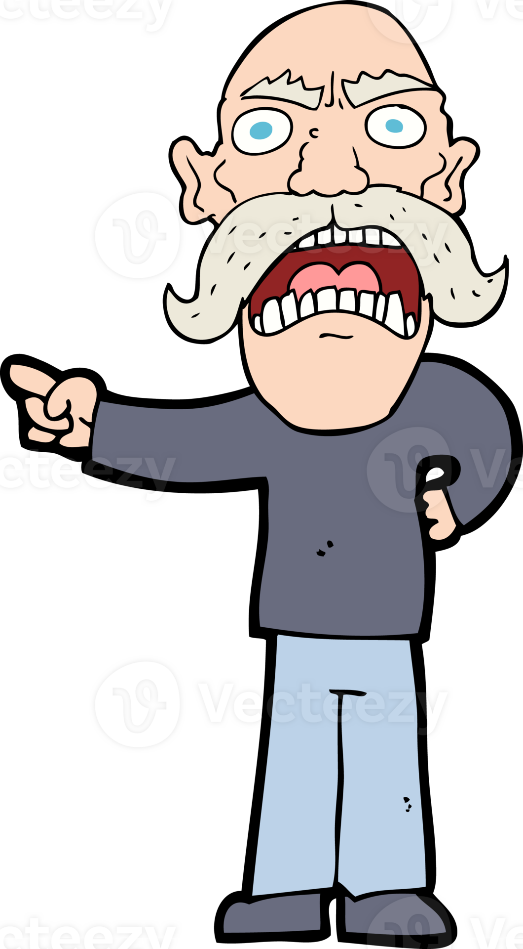Cartoon Angry Old Man 44967905 Png