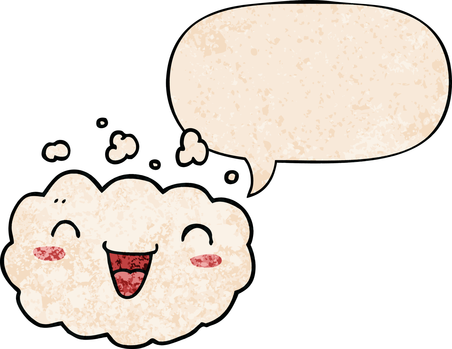 nuage de dessin animé heureux et bulle de dialogue dans un style de ... nuage de dessin animé heureux et bulle de dialogue dans un style de ...
