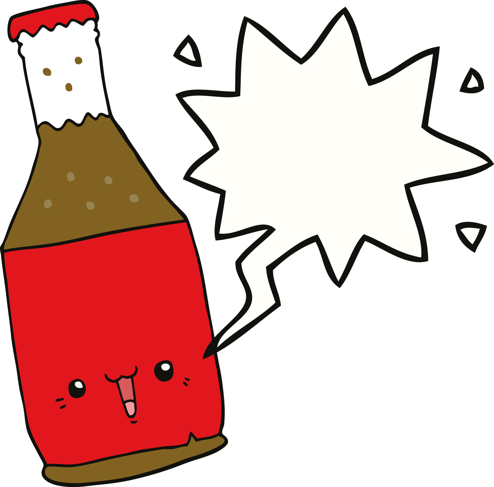 cartoon beer bottle and speech bubble 44975296 PNG