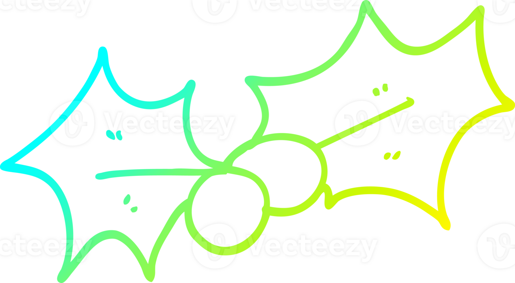 cold gradient line drawing cartoon christmas holly 44976560 PNG cold gradient line drawing cartoon christmas holly 44976560 PNG