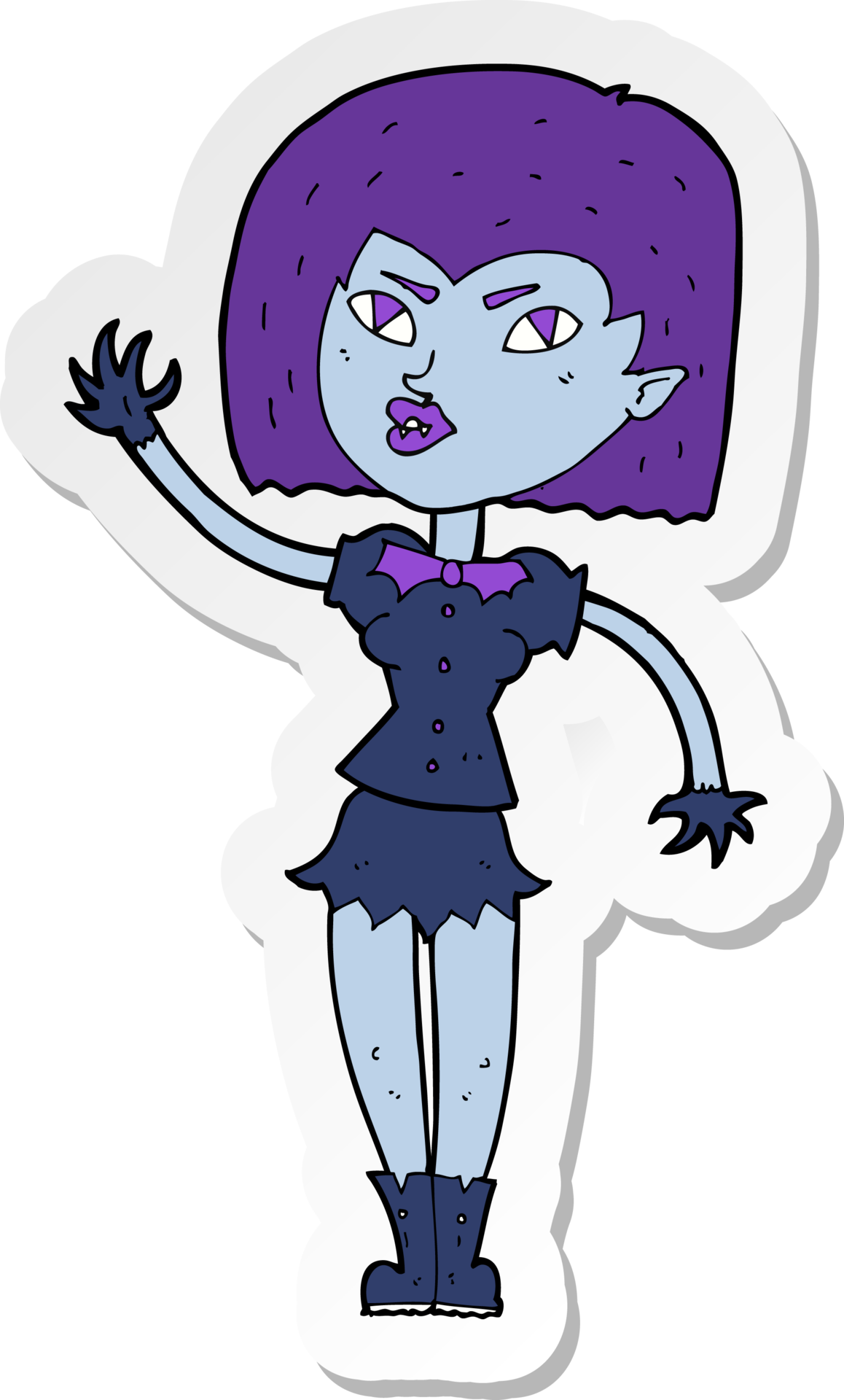 Sticker Of A Cartoon Pretty Vampire Girl 44980641 Png