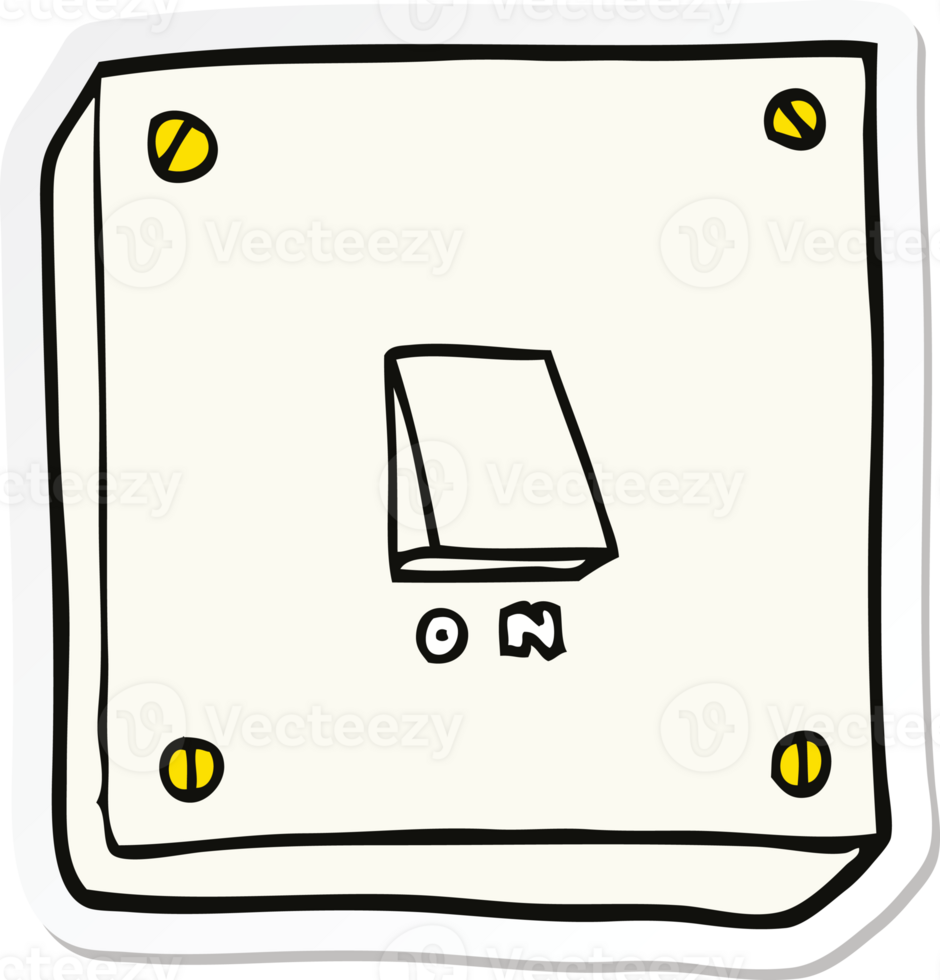 sticker of a cartoon light switch 44981596 PNG sticker of a cartoon light switch 44981596 PNG