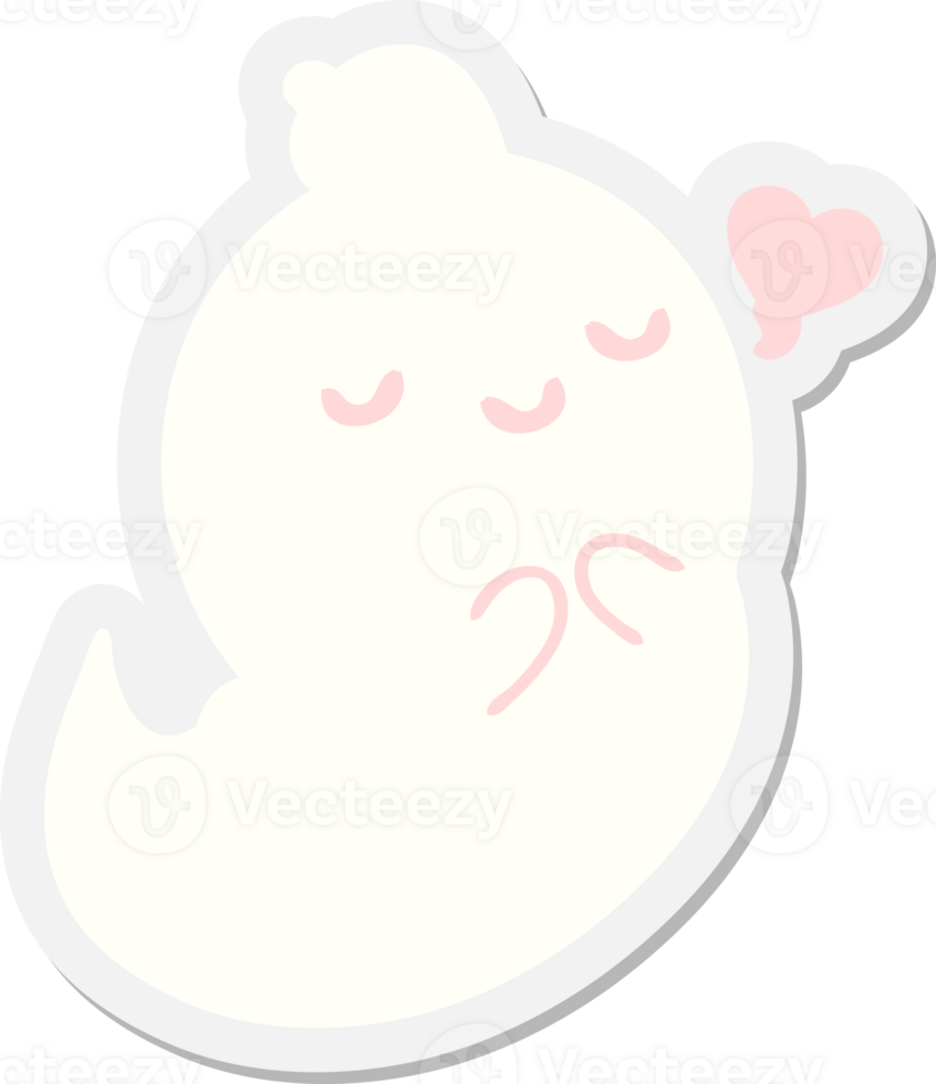 Cute Cartoon Ghost Sticker 44981994 Png