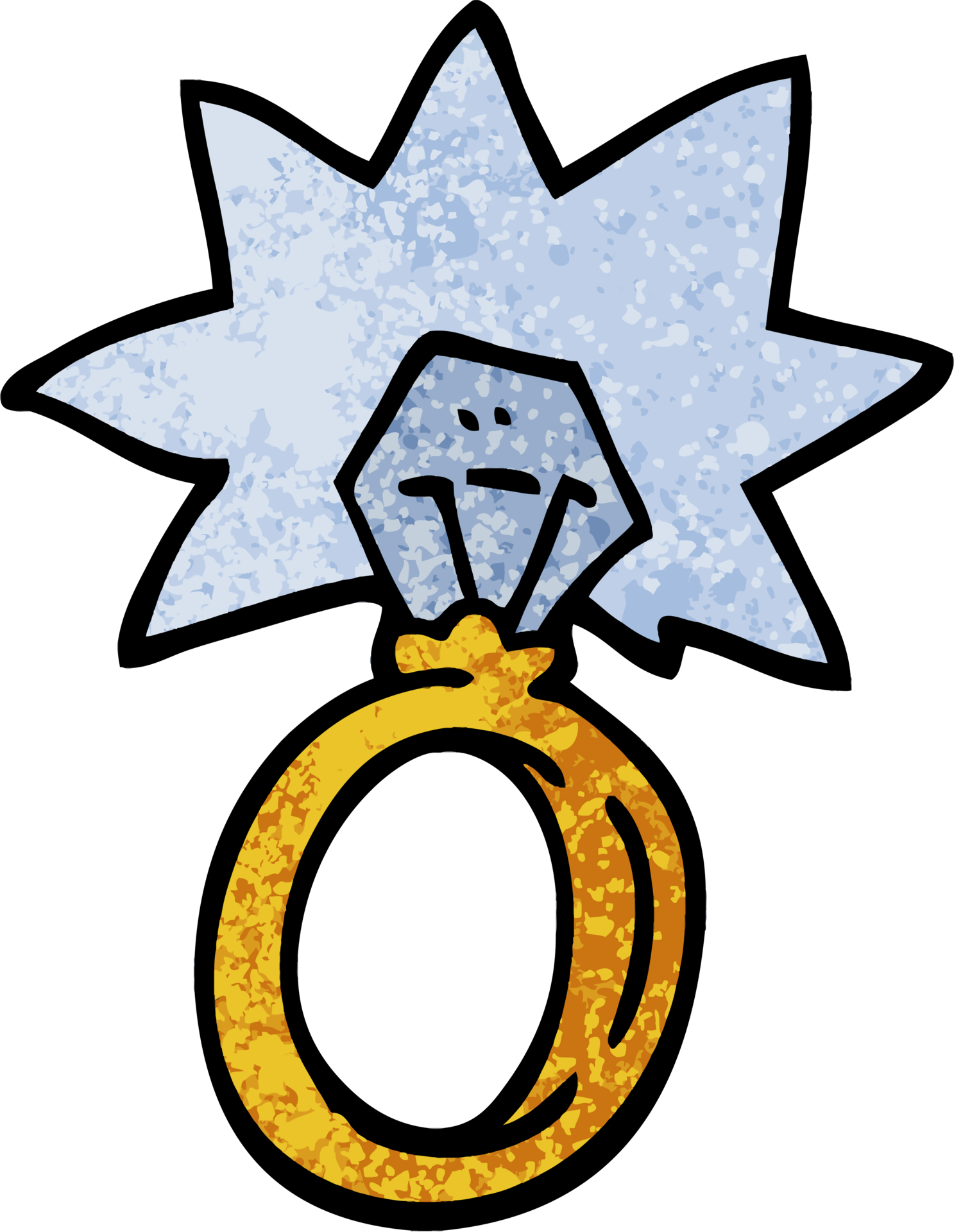 Grunge Textured Illustration Cartoon Engagement Ring 44982356 Png