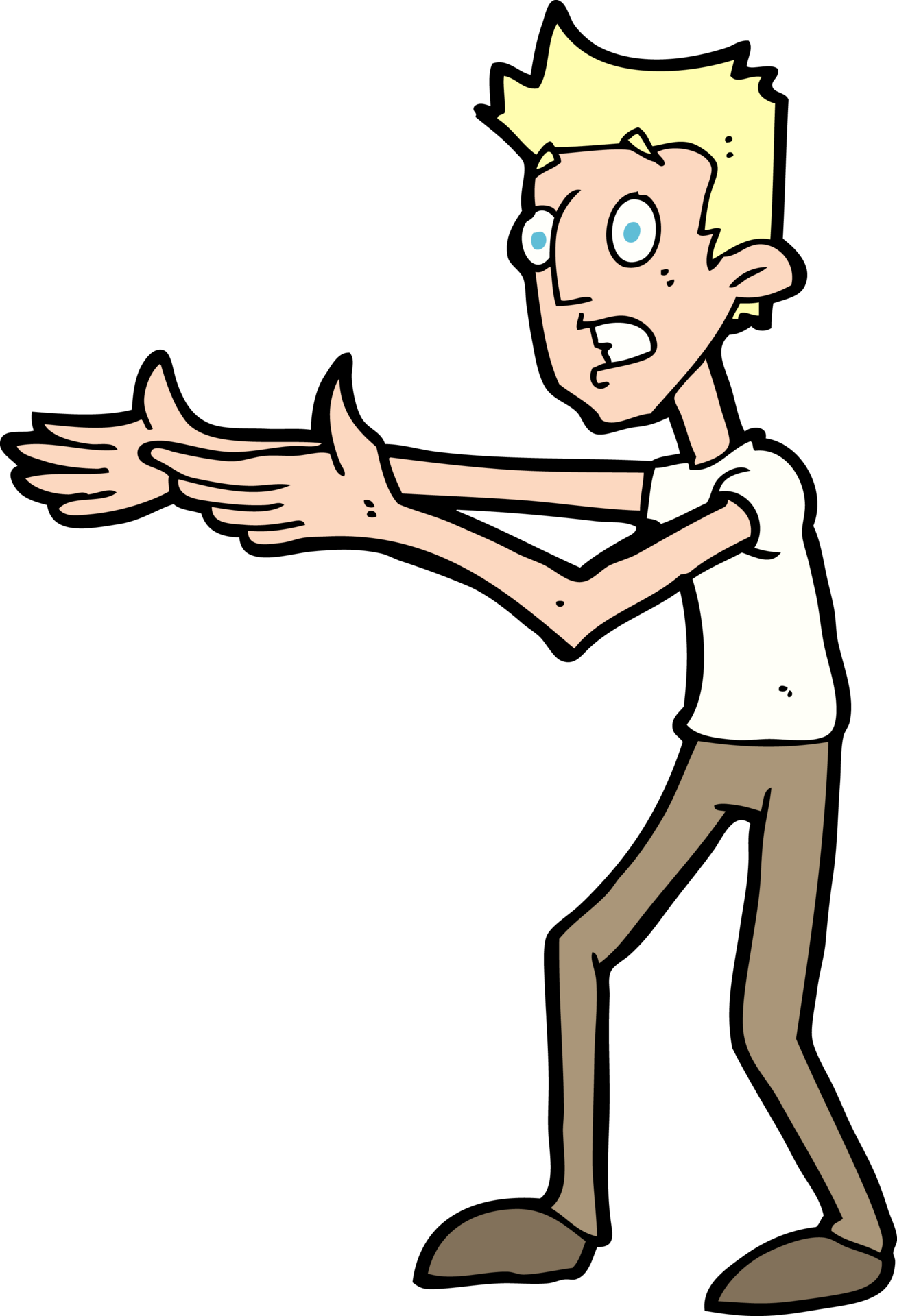 Cartoon Man Desperately Explaining 44987111 Png