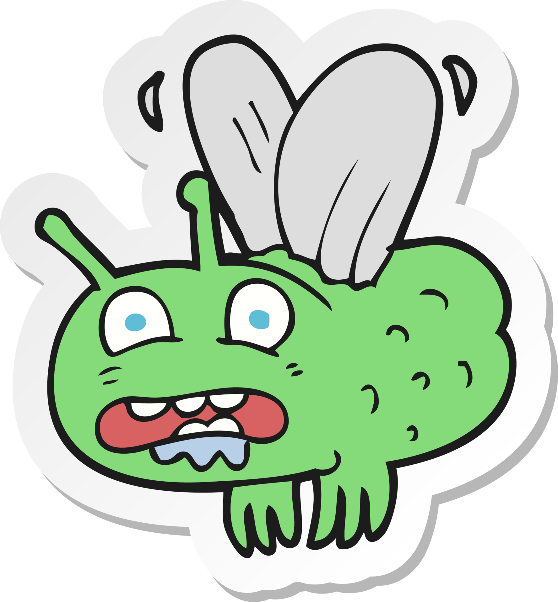 Pegatina De Una Mosca De Dibujos Animados 44996622 Png