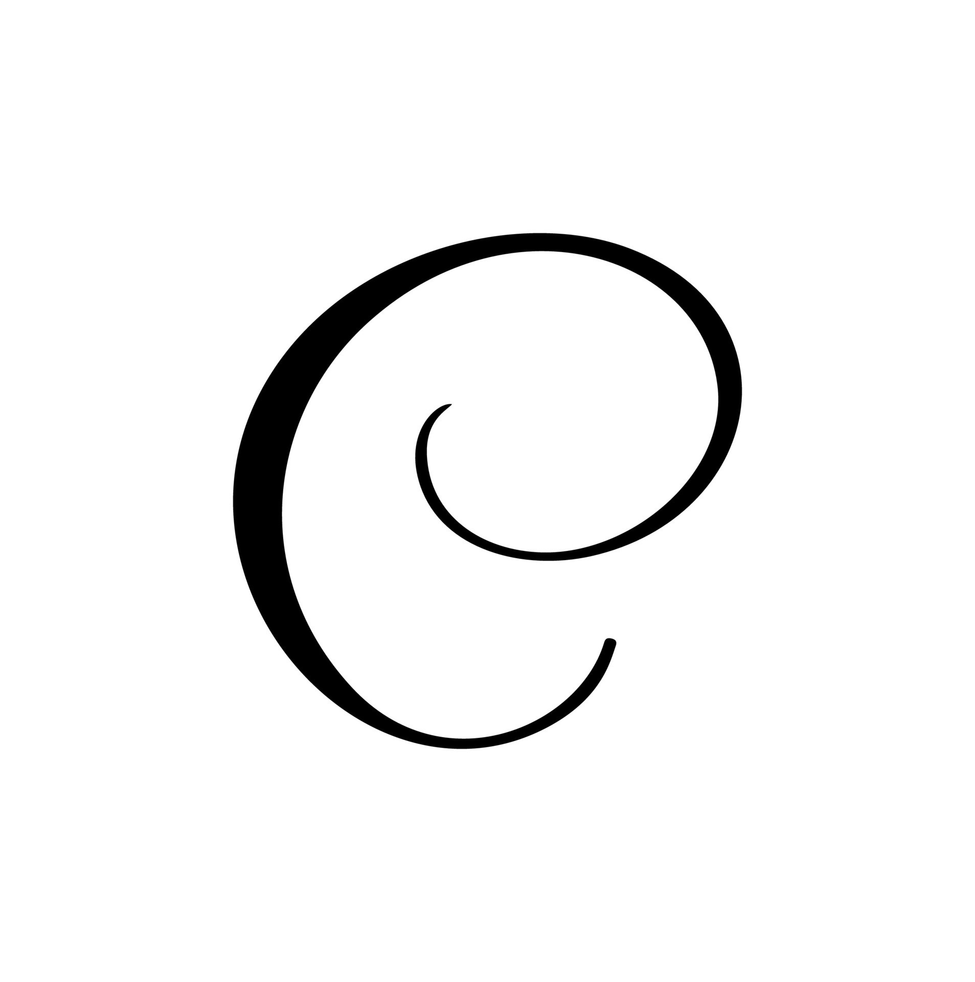 Hand drawn calligraphy letter C. Script font logo. Handwritten brush style flourish 44997370 ...