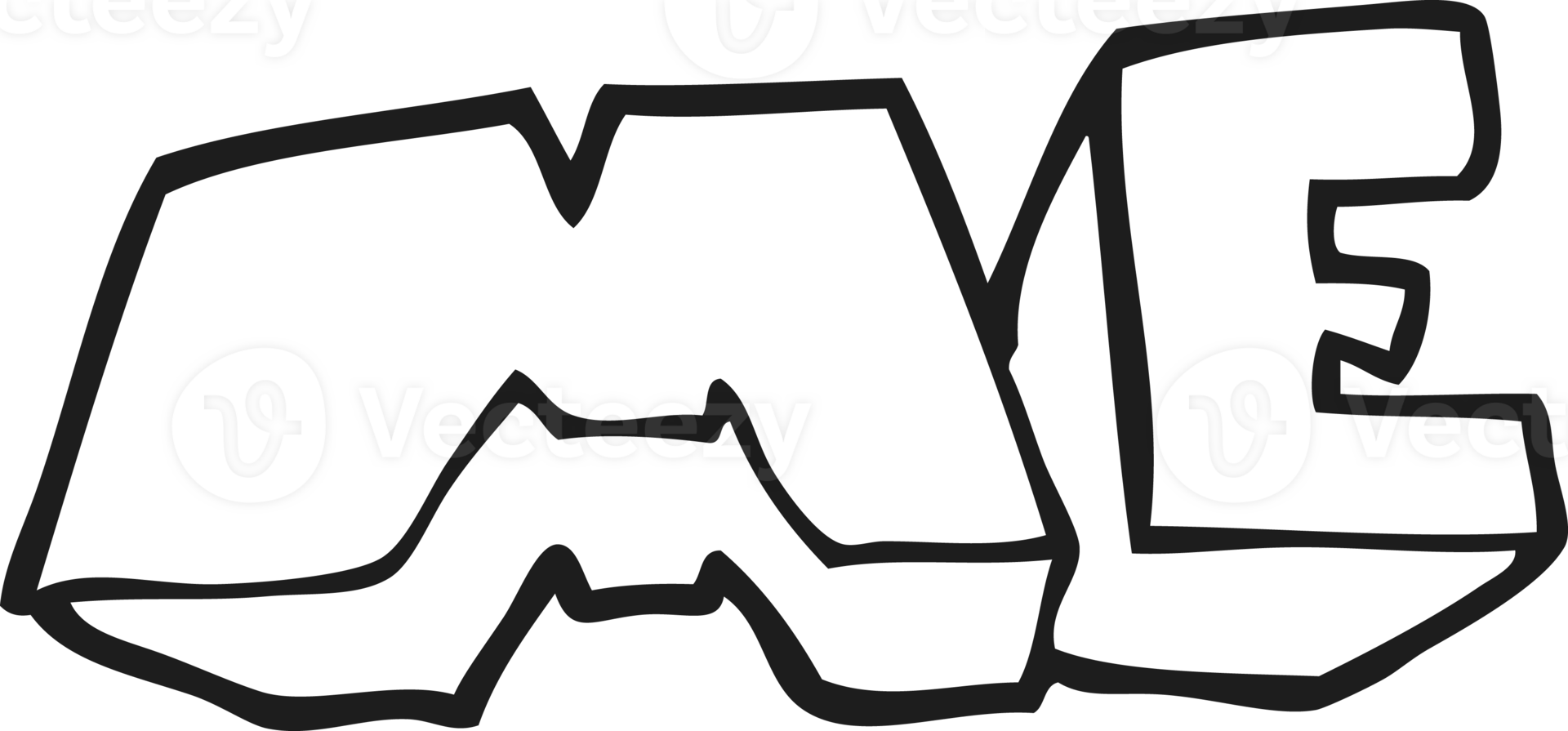 Hand Drawn Black And White Cartoon Me Symbol 44998829 Png