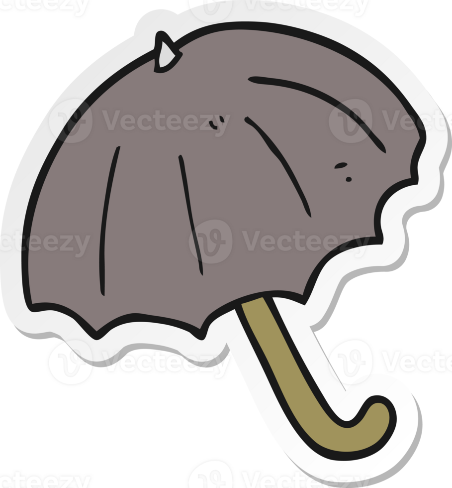 Sticker Of A Cartoon Umbrella 44999231 Png