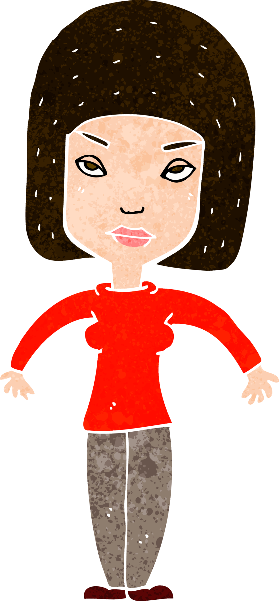 Cartoon Woman Shrugging Shoulders 45007739 Png