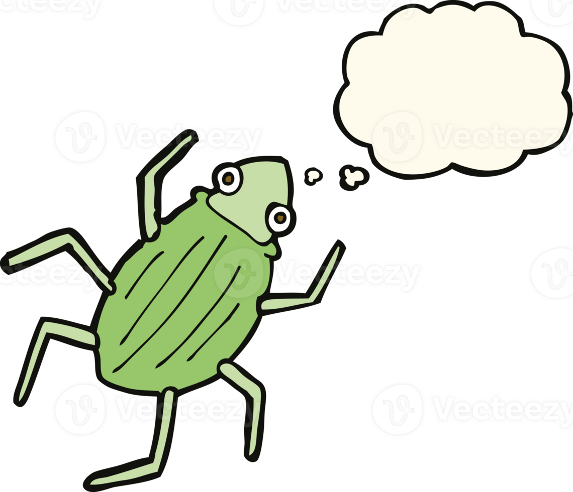 Cartoon Bug With Thought Bubble 45009395 Png
