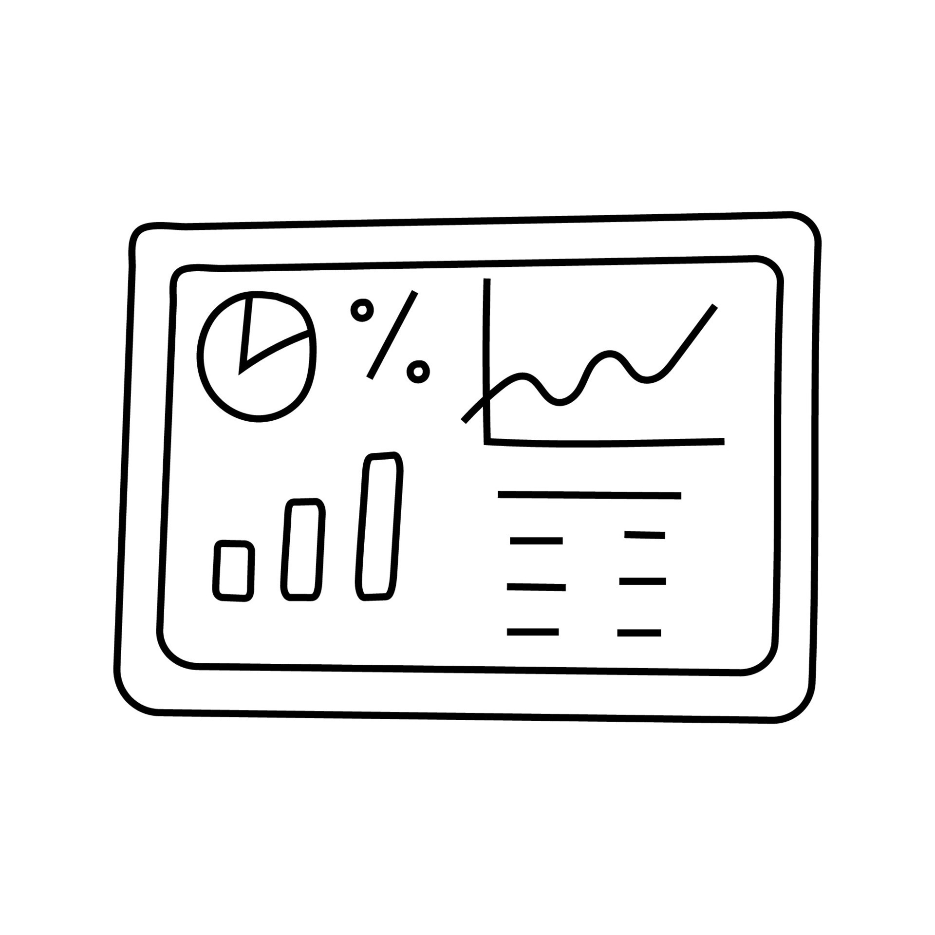 Graph Analytics Doodle Isolated On White Background 45010318 Vector