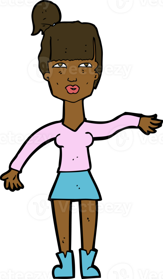 Cartoon Woman Making Dismissive Gesture 45010996 Png
