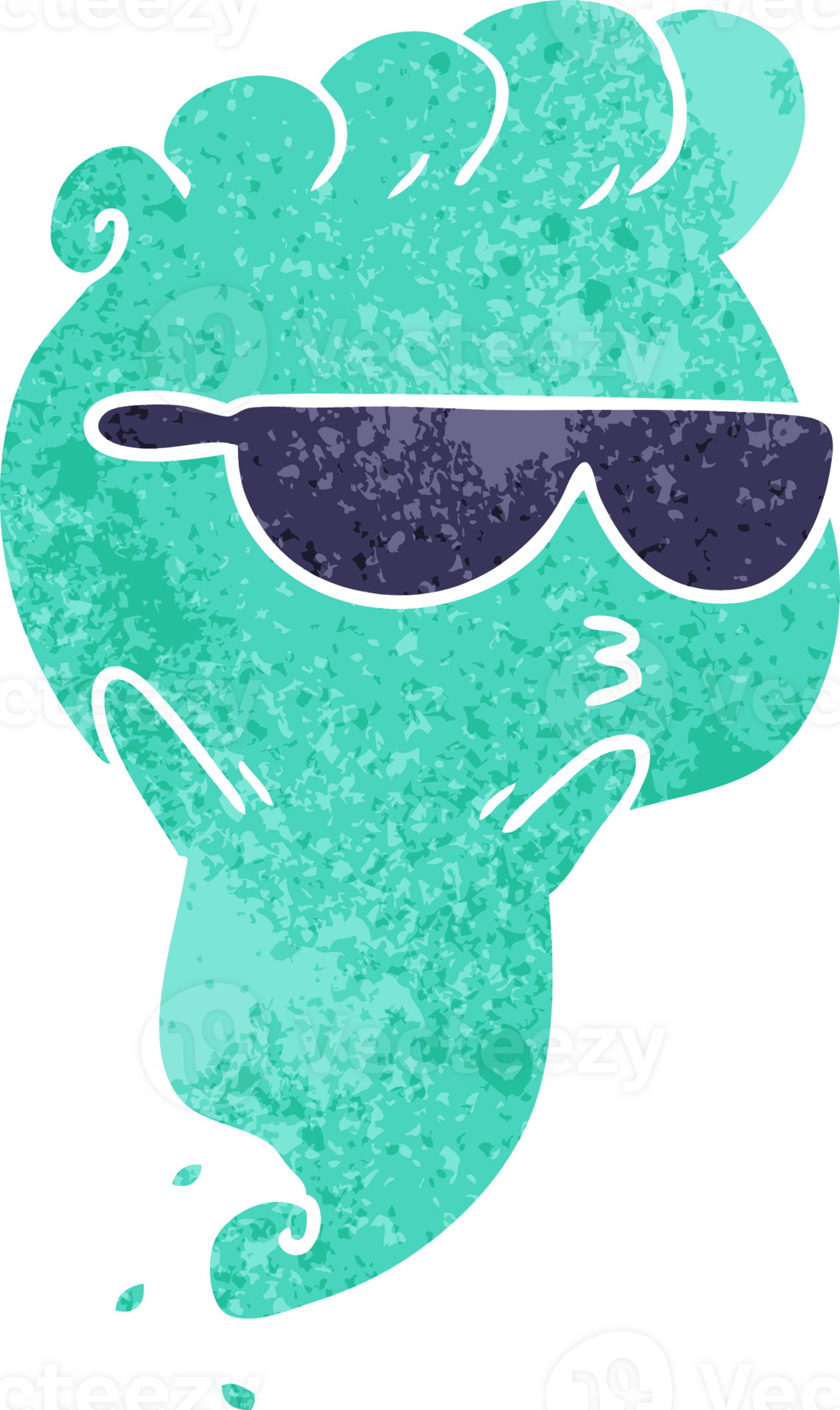 Hand Drawn Retro Cartoon Of Kawaii Scary Ghost 45017629 Png