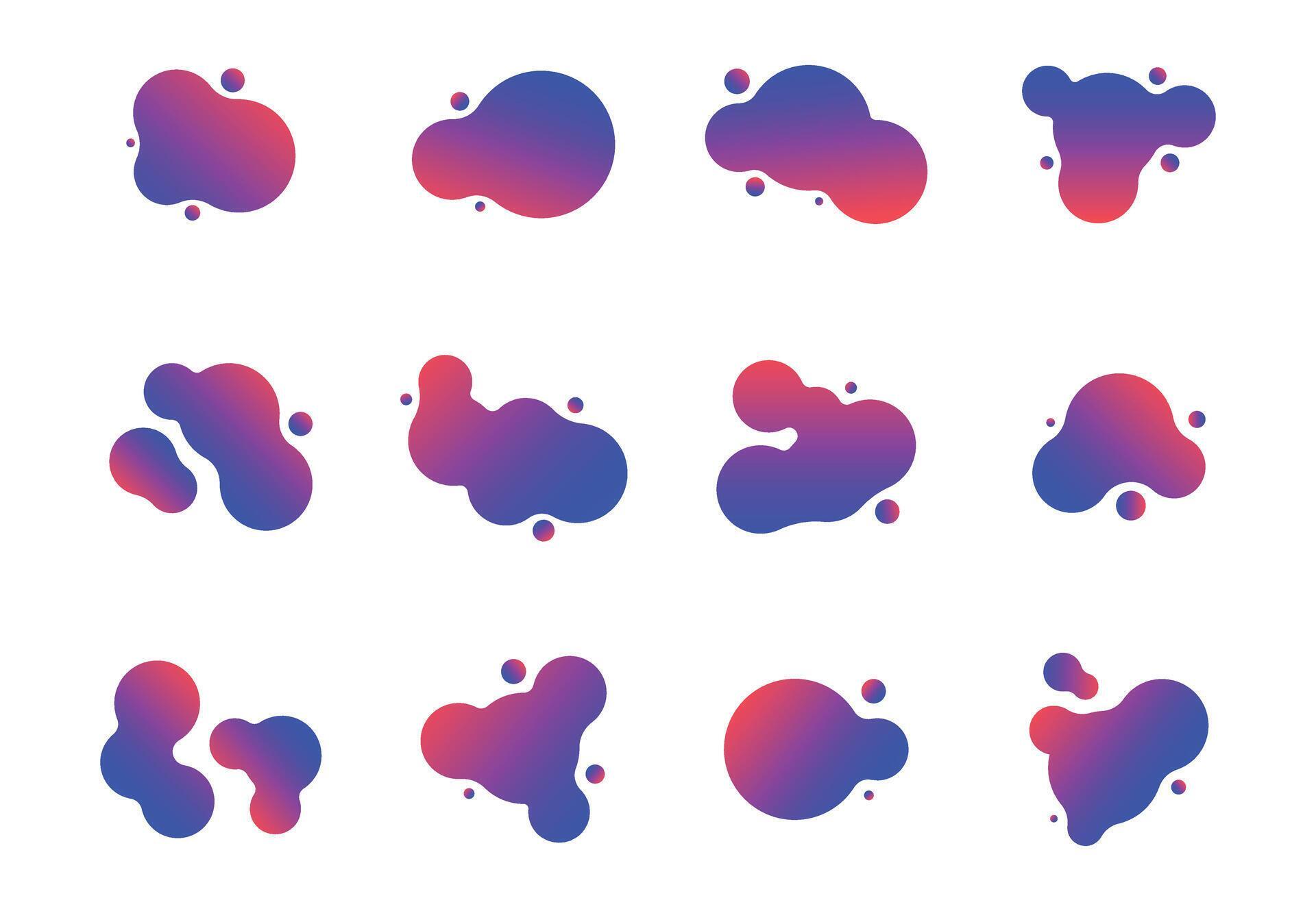 Abstract Gradient Liquid Blob Shape, Liquid Fluid Element for Decor 45017711 Vector Art at Vecteezy