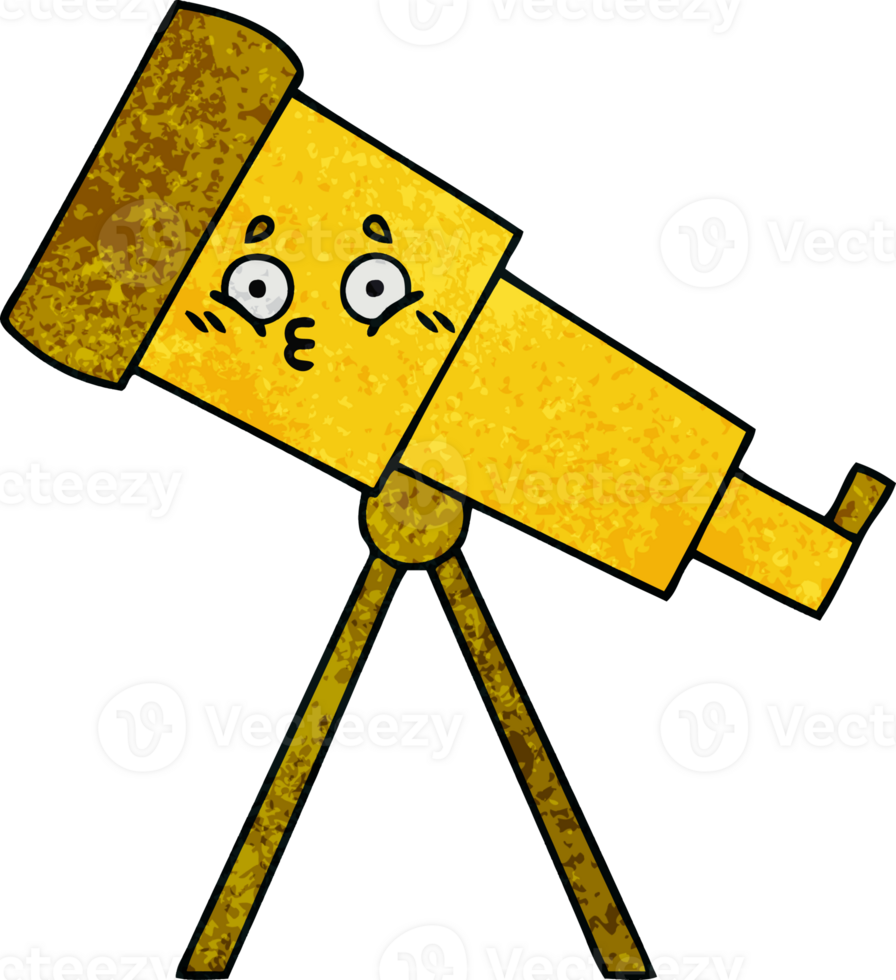 retro grunge texture cartoon of a telescope 45023889 PNG retro grunge texture cartoon of a telescope 45023889 PNG