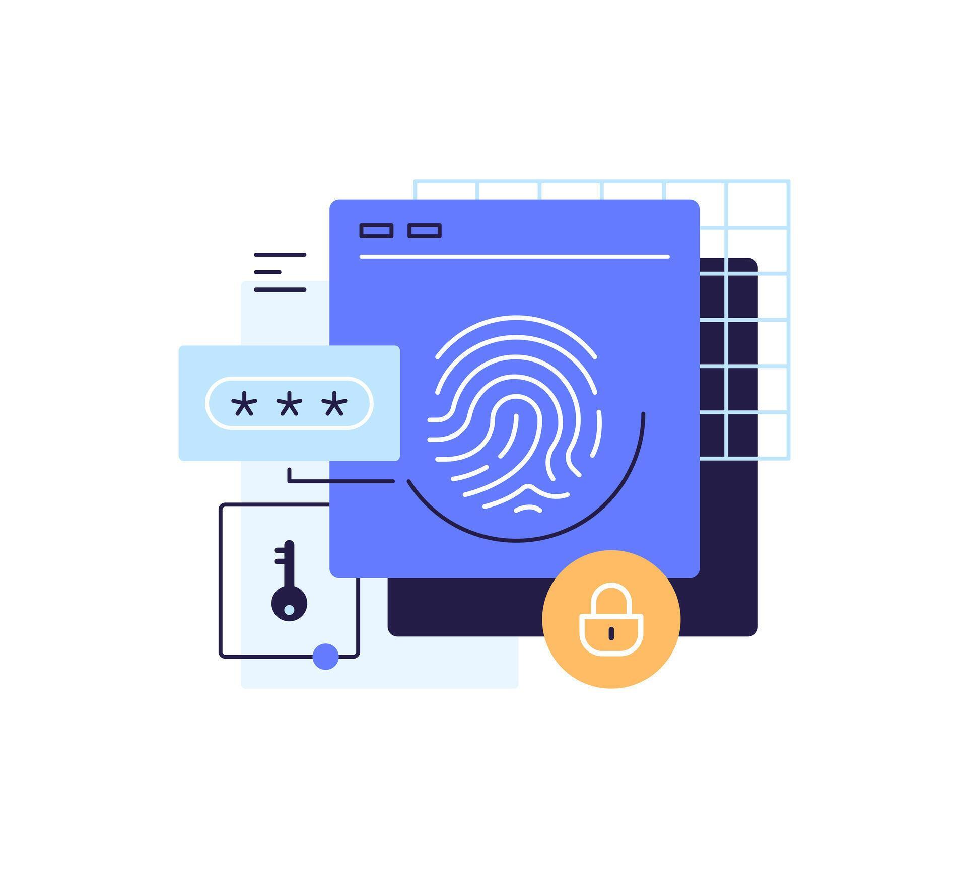 Identity Management Turquoise Conceptkeep Data Securecybersecurity Risk Abstract Idea Thin