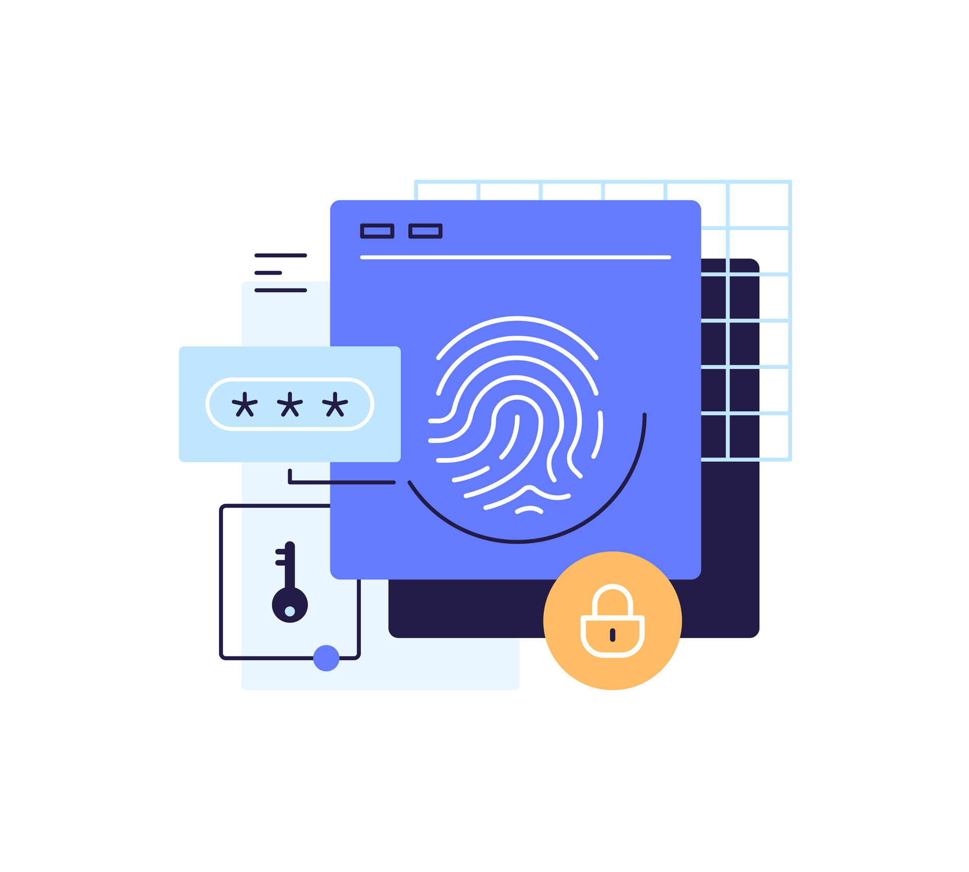 Identity Management Turquoise Conceptkeep Data Securecybersecurity Risk Abstract Idea Thin