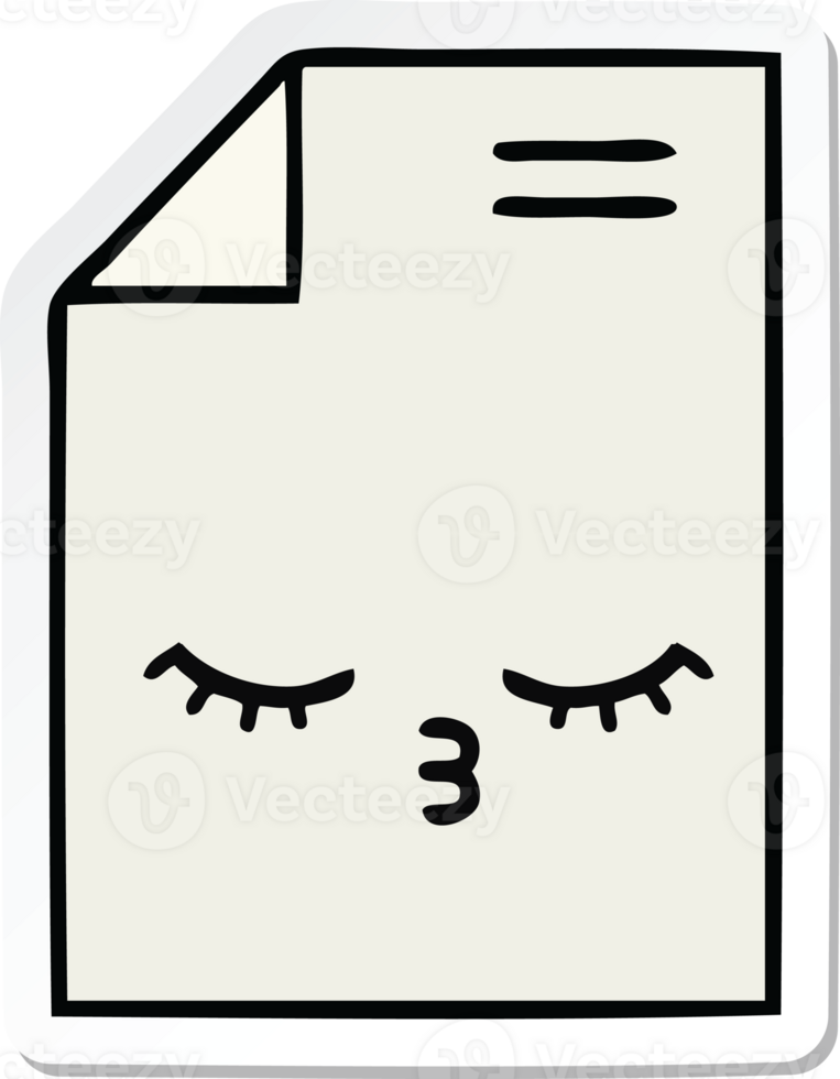 pegatina de una linda hoja de papel de dibujos animados 45031357 PNG pegatina de una linda hoja de papel de dibujos animados 45031357 PNG