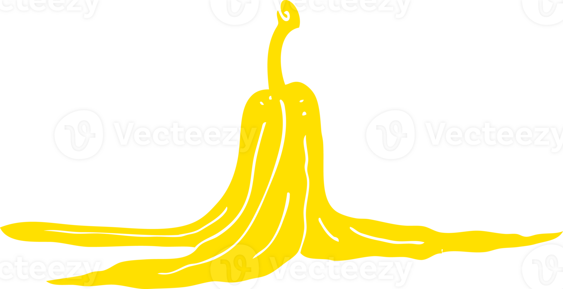 Flat Color Illustration Of Banana Peel 45032623 Png