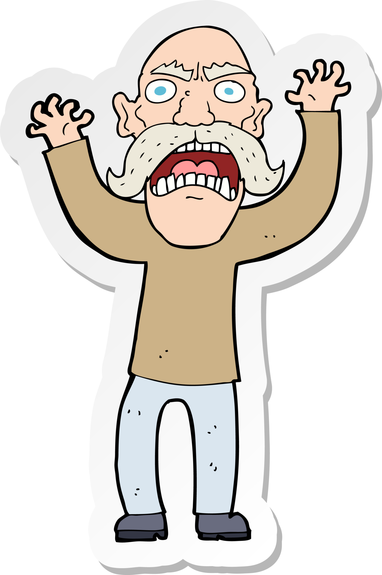 pegatina de un anciano enojado de dibujos animados 45039364 PNG pegatina de un anciano enojado de dibujos animados 45039364 PNG
