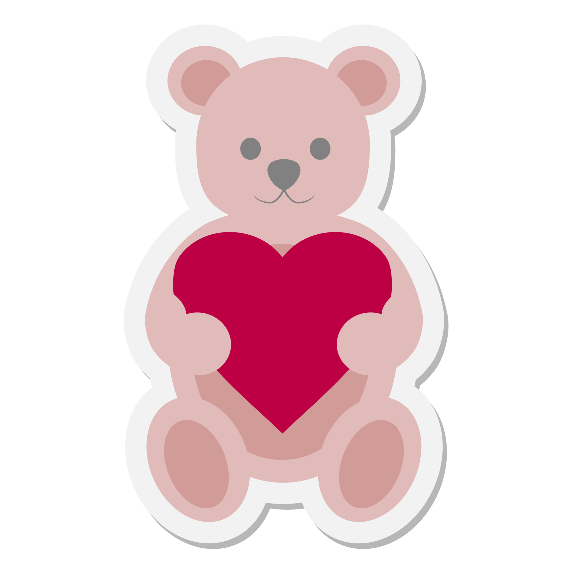 Teddy Bear Holding Heart Sticker 45042857 Png