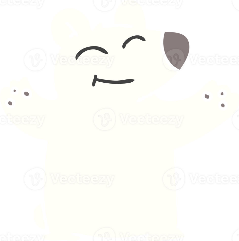 Hand Drawn Quirky Cartoon Polar Bear 45044539 Png