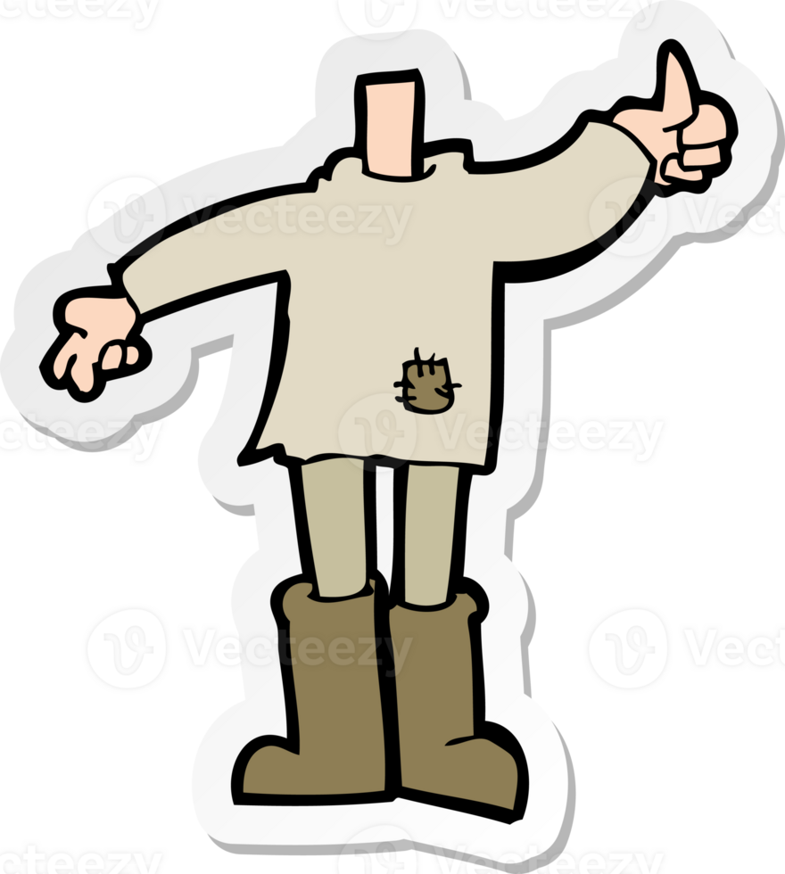 Sticker Of A Cartoon Body 45046932 Png