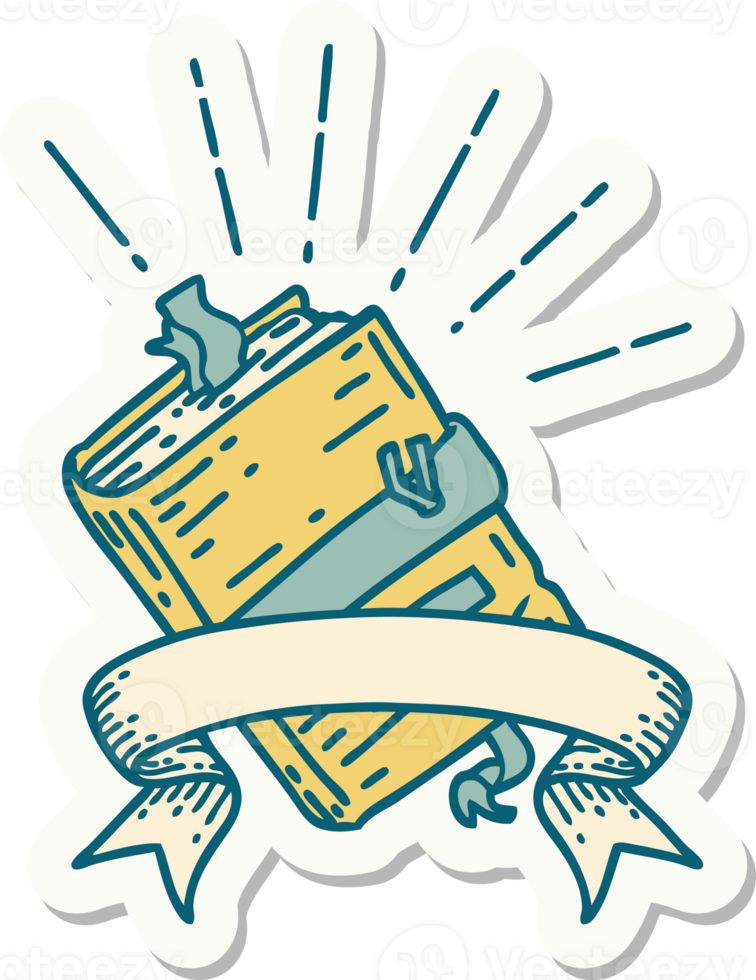 Pegatina De Un Cuaderno Encuadernado Antiguo Estilo Tatuaje 45049187 Png