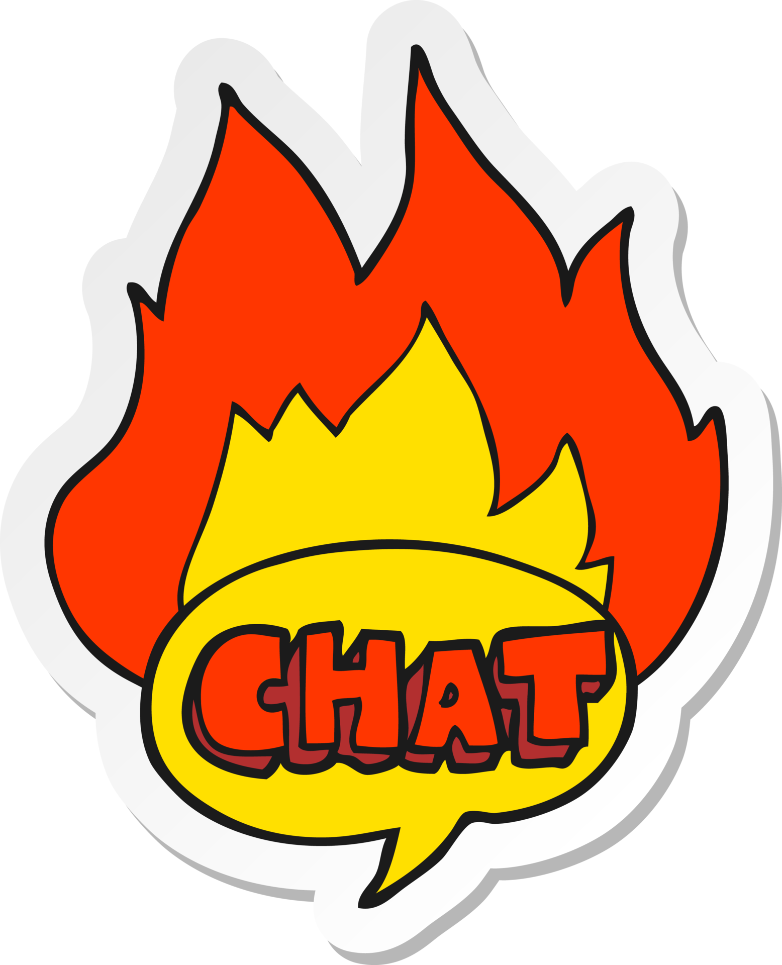 Aufkleber eines Cartoon-Chat-Symbols 45050066 PNG