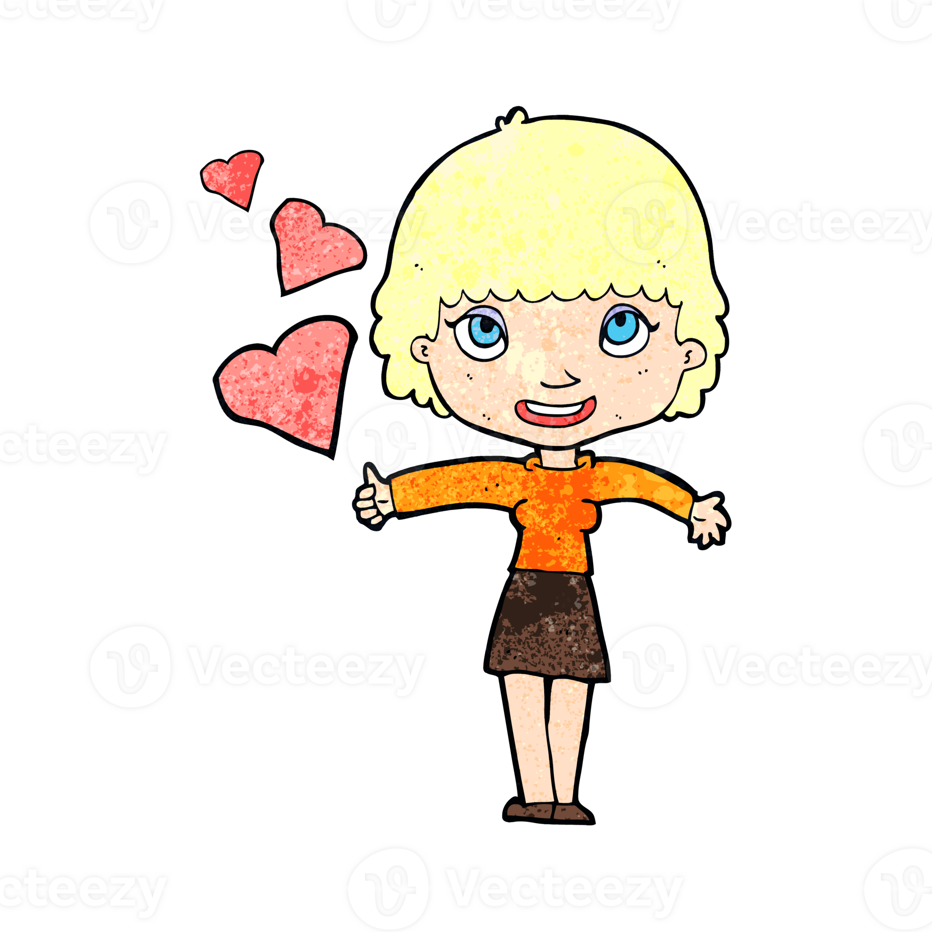 cartoon woman in love 45050501 PNG