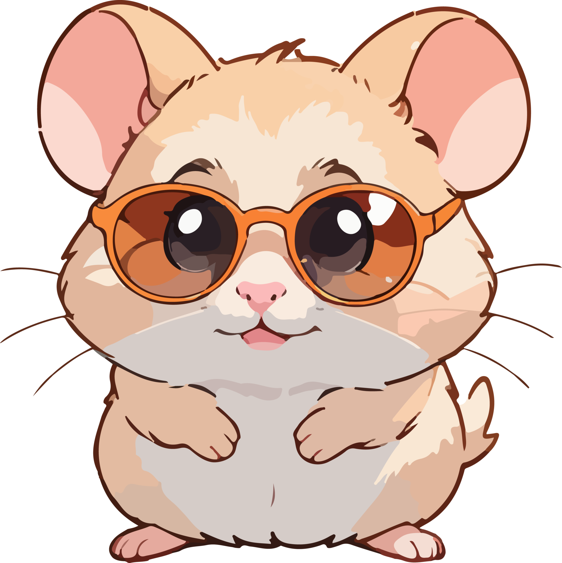 Hamster wear Sunglasses Cartoon Image 45051187 PNG