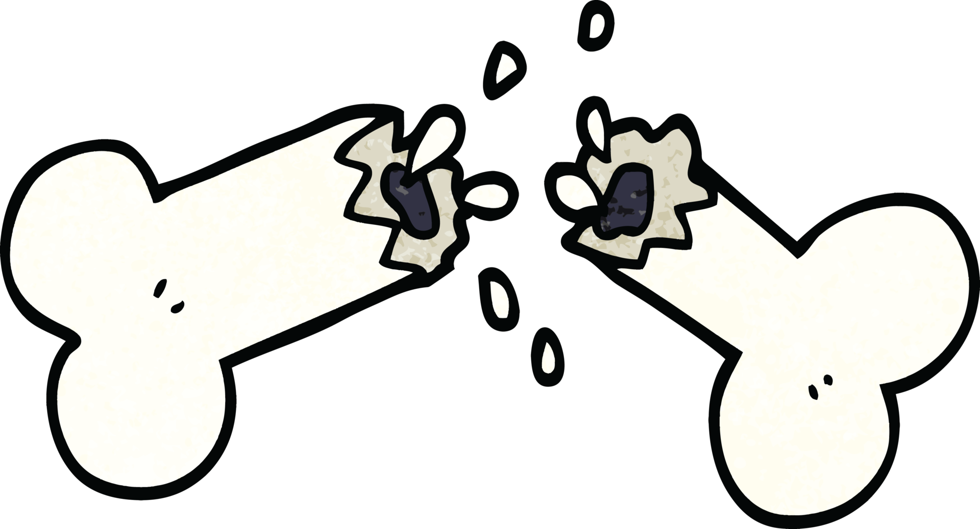 Cartoon Doodle Snapped Bone 45052714 Png