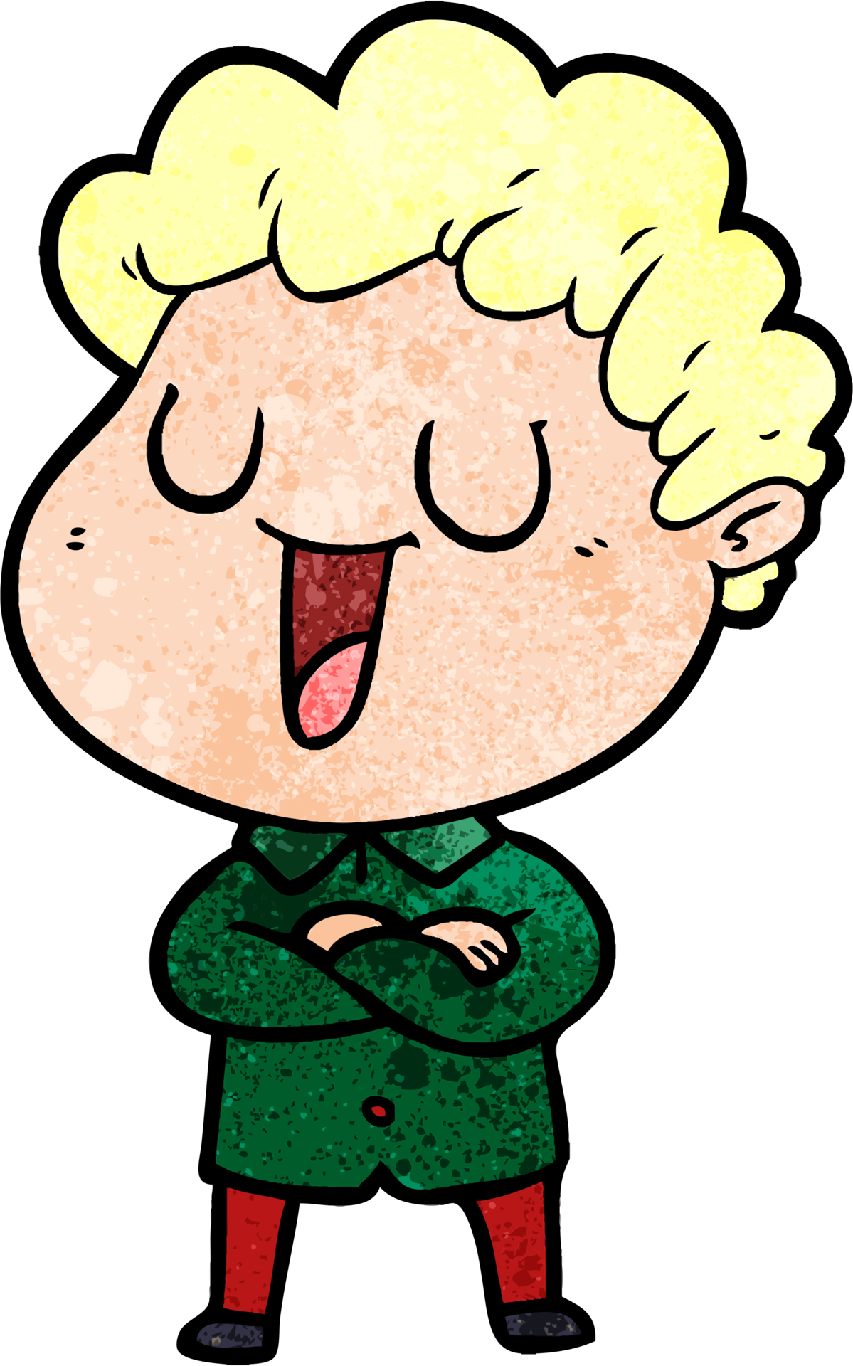 lachender Cartoon-Mann 45053010 PNG