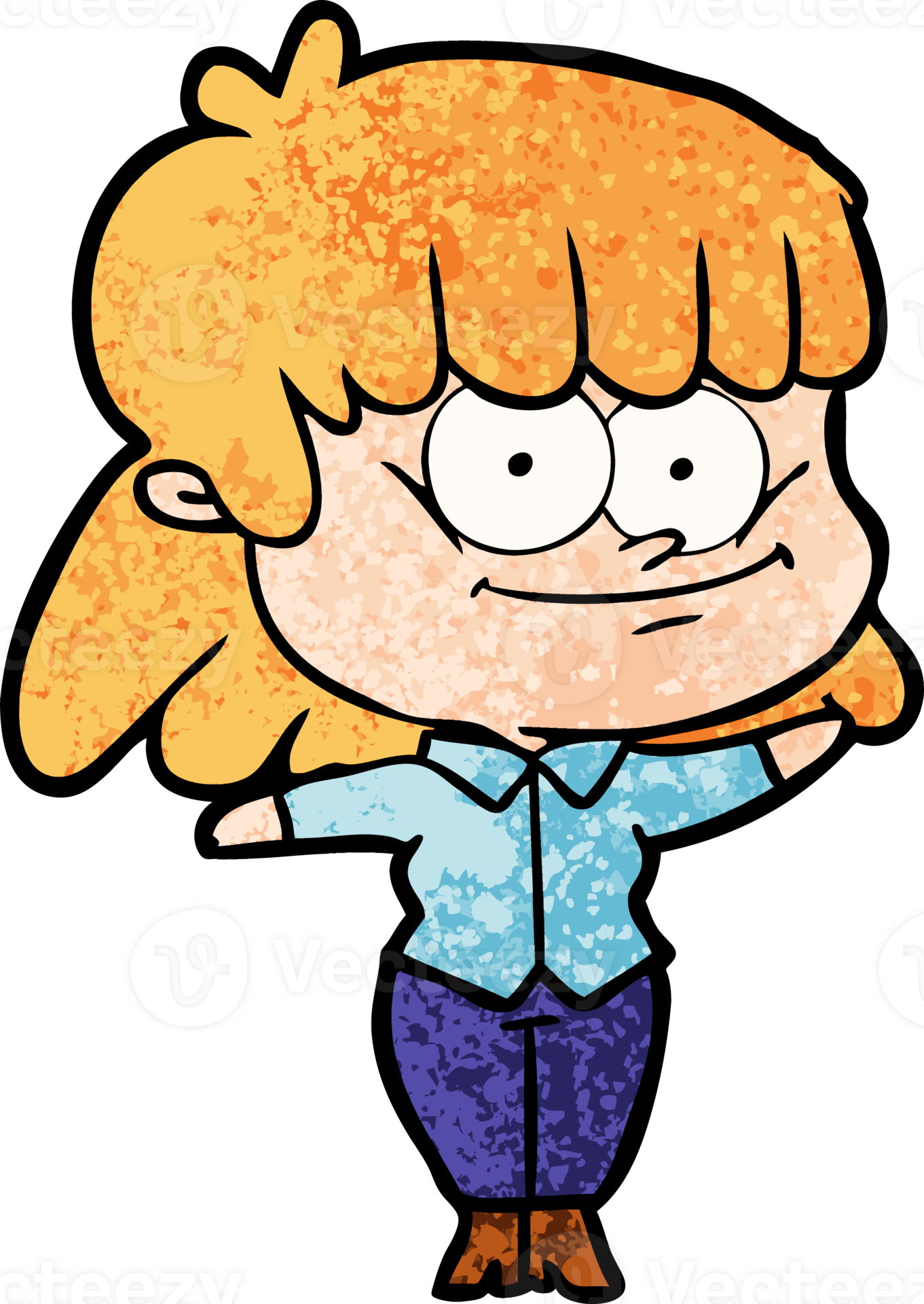 cartoon girl smiling 45053030 PNG