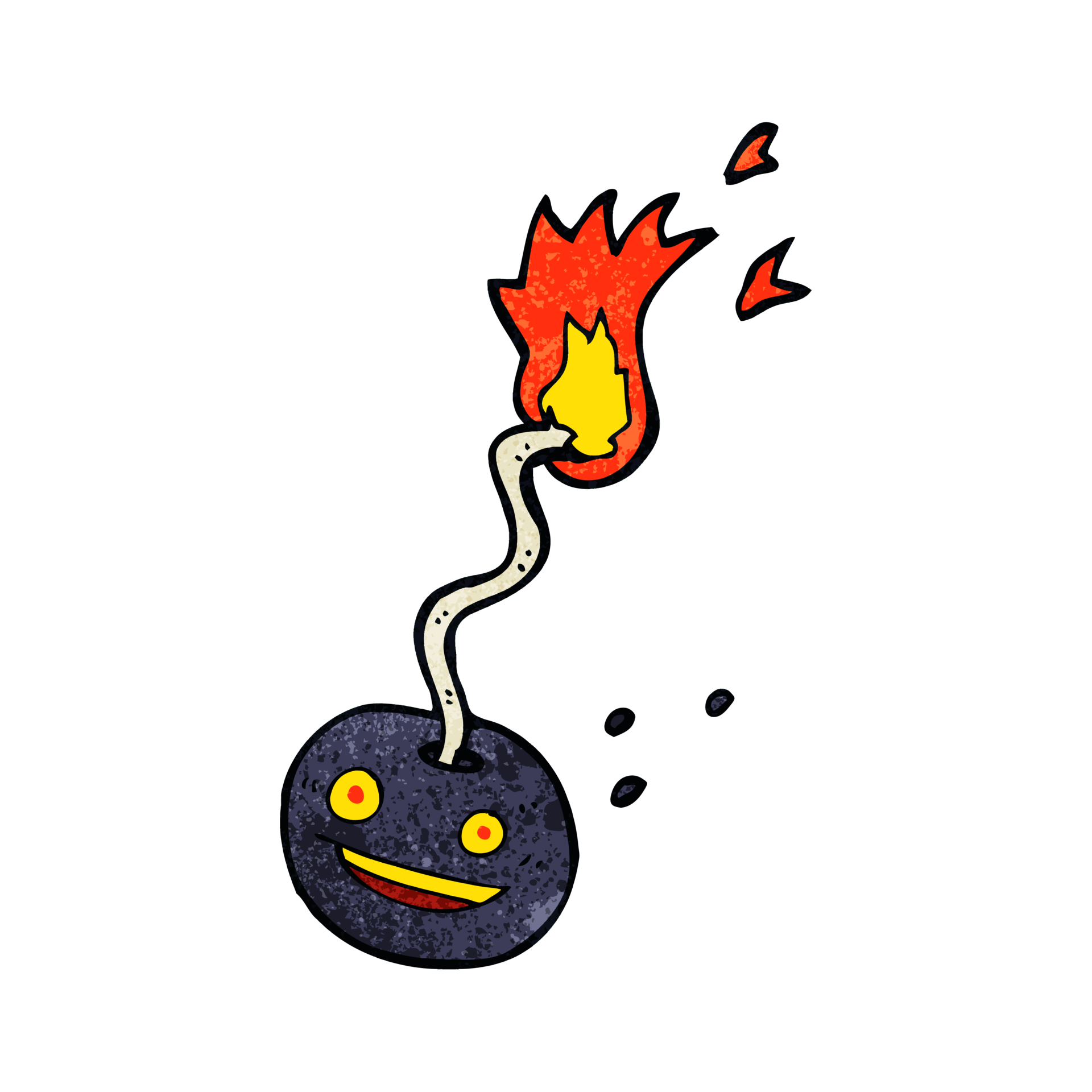 cartoon bomb with face 45053190 PNG