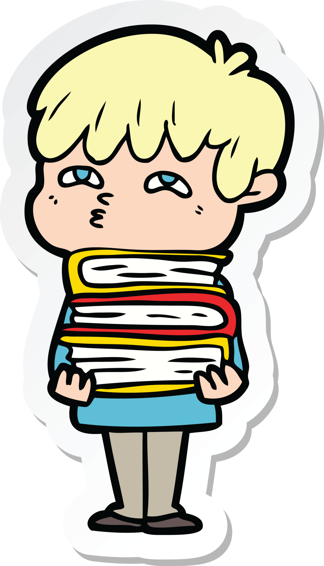 adesivo de um homem curioso de desenho animado 45055051 PNG