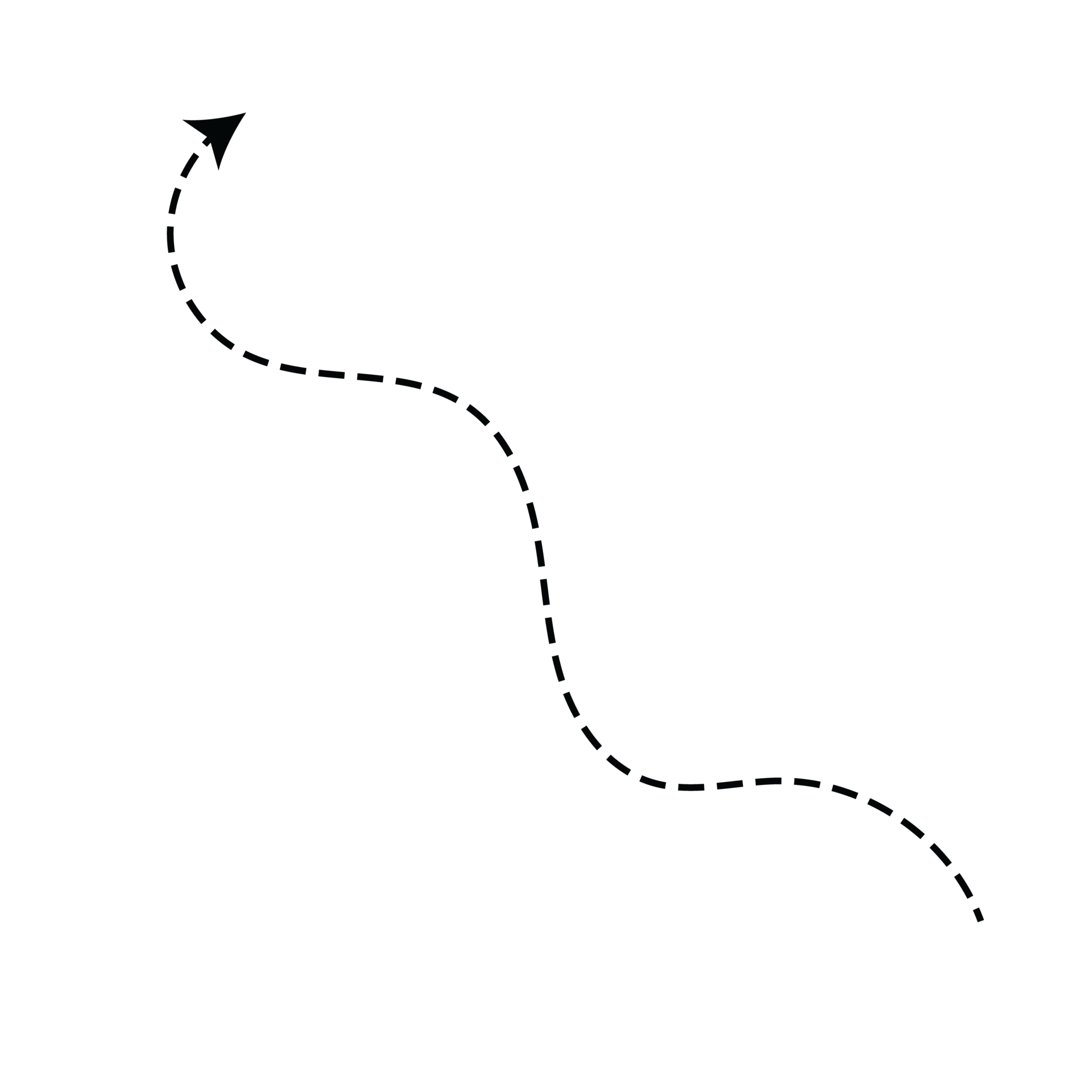 Hand drawn dotted curved line transparent 45058891 PNG