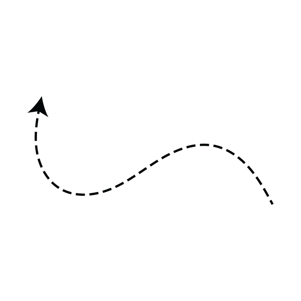 Hand drawn dotted curved line transparent 45058898 PNG