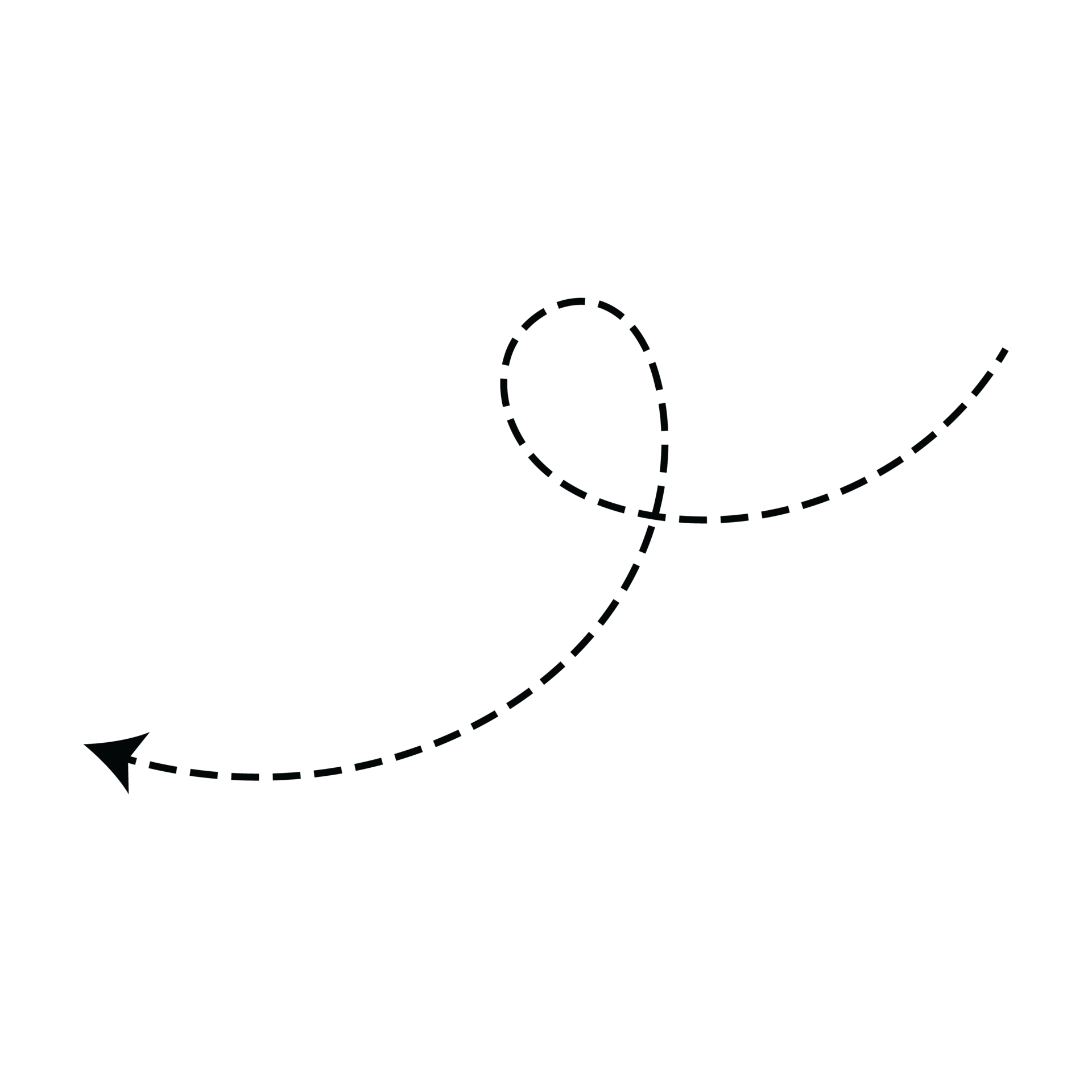 Hand drawn dotted curved line transparent 45058910 PNG