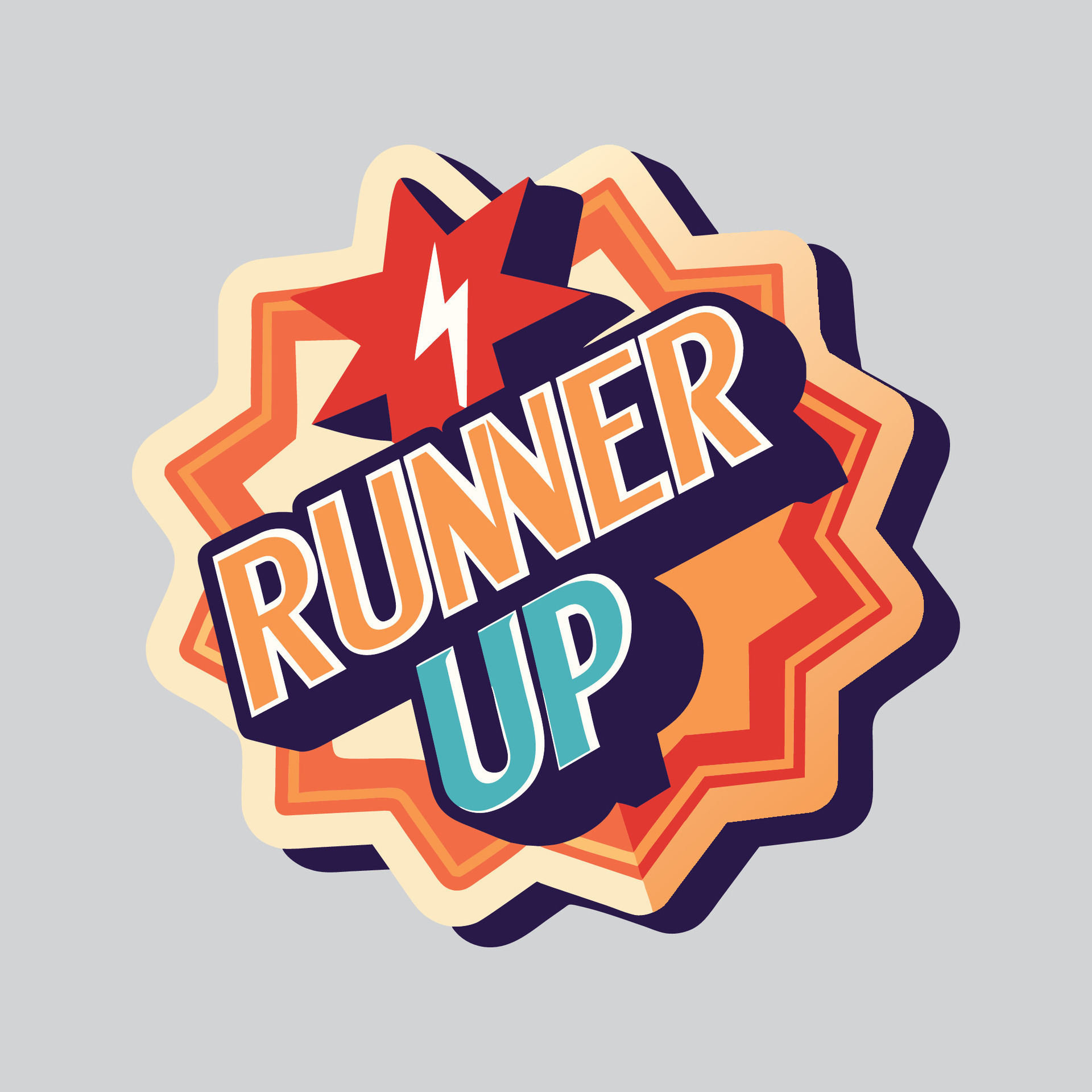 Runner up emblem symbol 45061380 Vector Art at Vecteezy