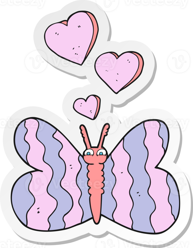Sticker Of A Cartoon Butterfly 45066921 Png