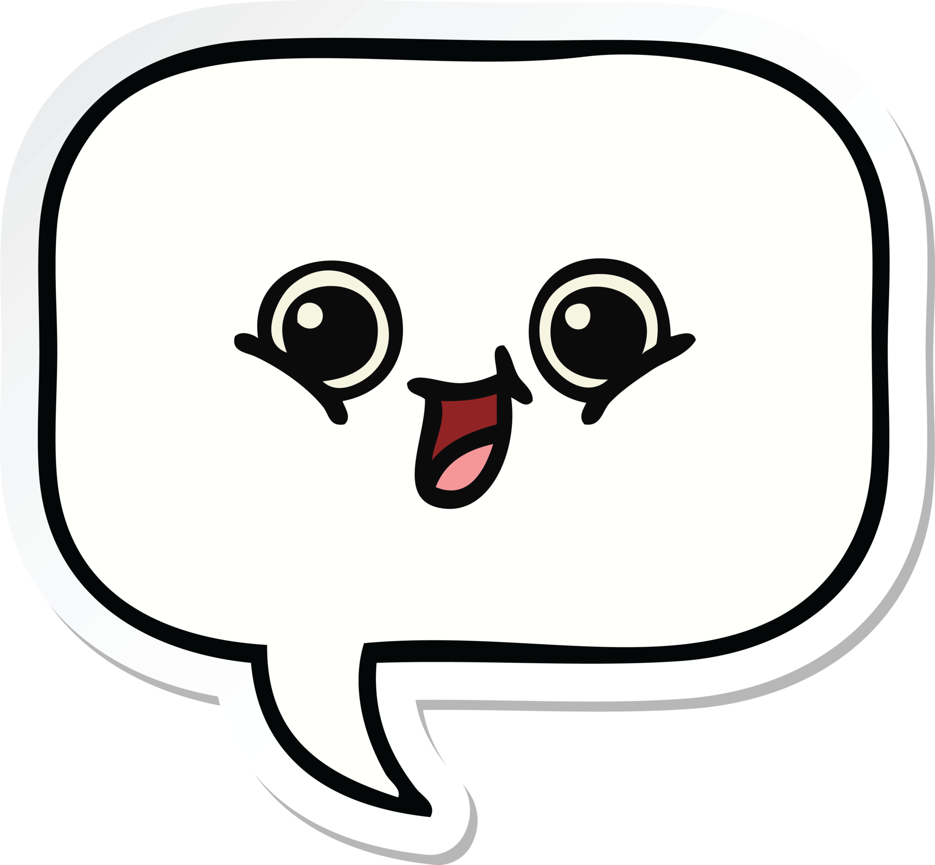 sticker of a cute cartoon speech bubble 45068425 PNG sticker of a cute cartoon speech bubble 45068425 PNG