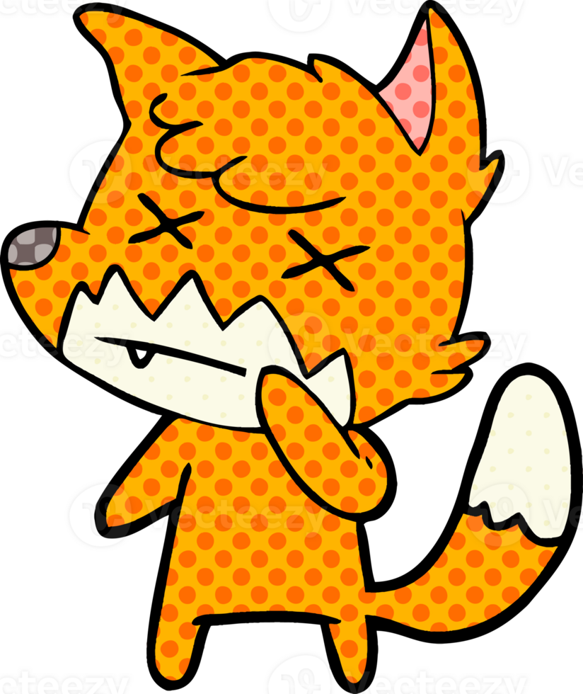 Cartoon Cross Eyed Fox 45068445 Png