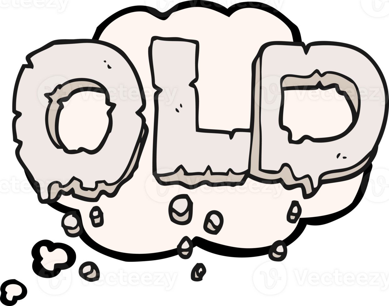 Hand Drawn Thought Bubble Cartoon Word Old 45069429 Png