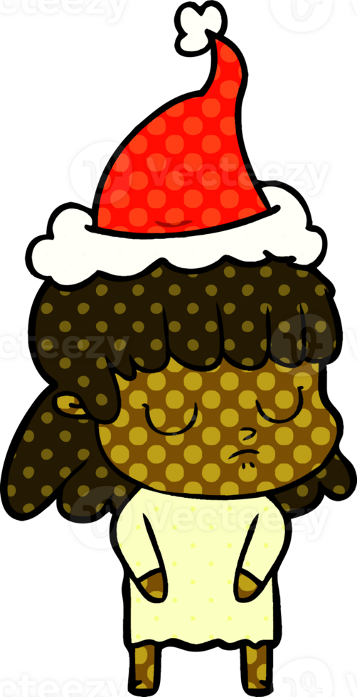 hand drawn comic book style illustration of a indifferent woman wearing ...