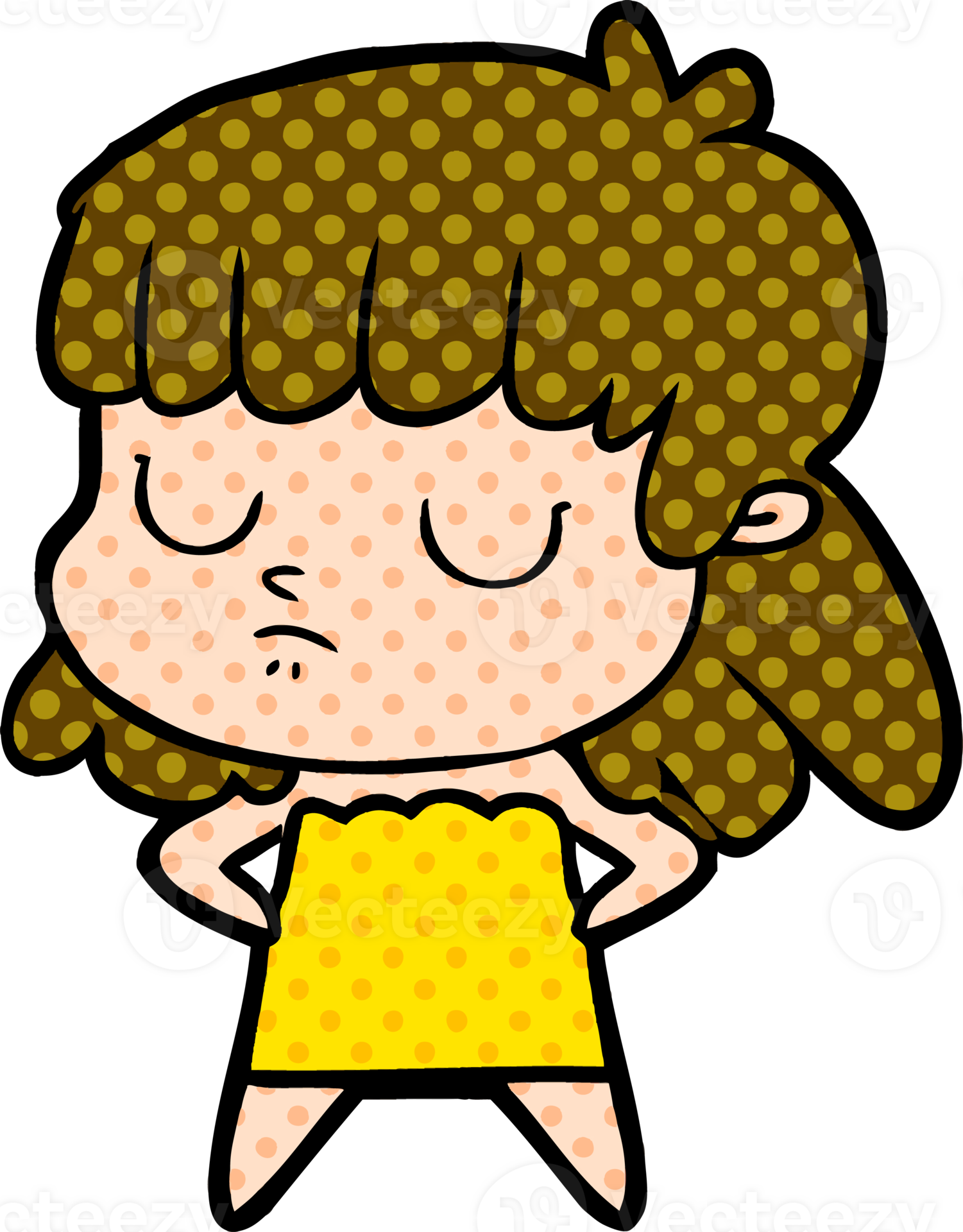 cartoon indifferent woman 45077250 PNG